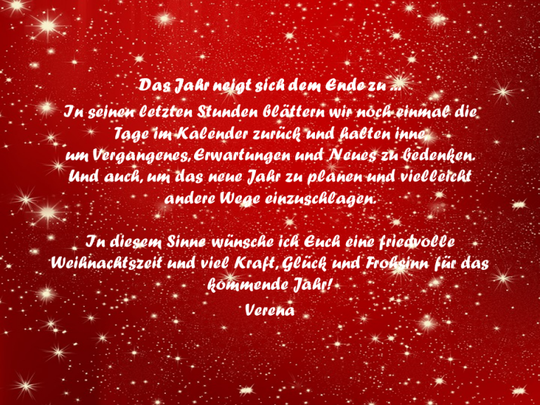 Das Jahr Neigt Sich Dem Ende Zu